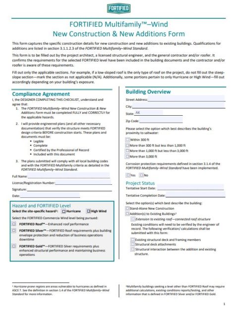 Multifamily Technical Resources - FORTIFIED - A Program of IBHS